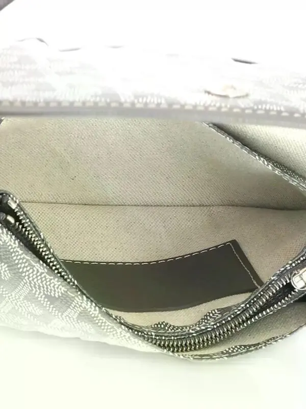 Goyard Plumet Clutch Wallet Coated Canvas Crossbody Bag - Grey