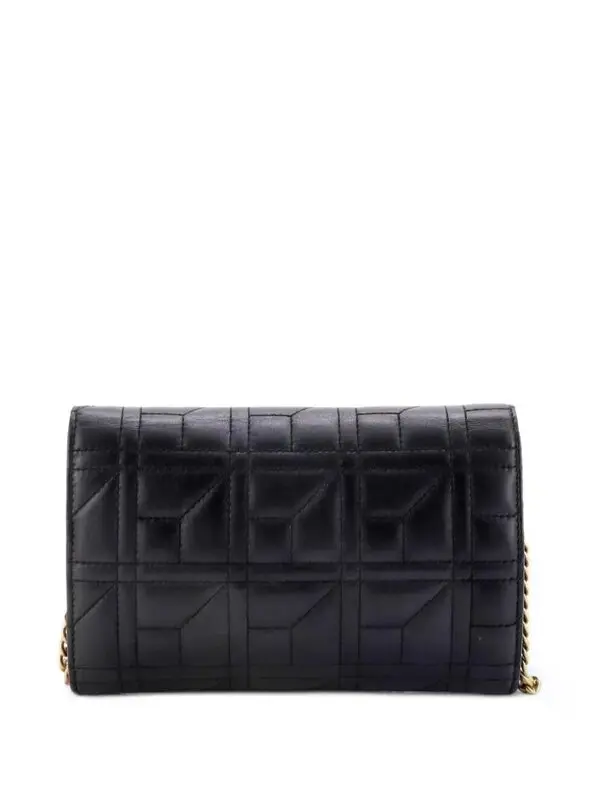 Gucci Pearly Gg Marmont Chain Wallet Matelasse Leather Mini Shoulder Bag - Black
