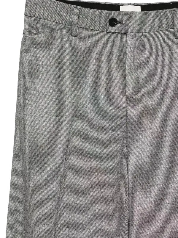 Closed Marl-pattern Pressed-crease Trousers