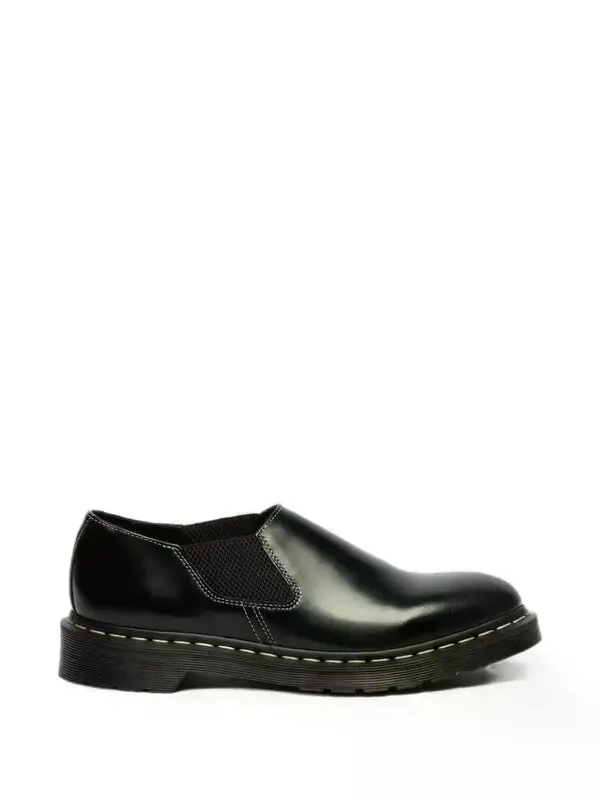 Dr. Martens Louis White Stitch Slip-on Loafers - Black