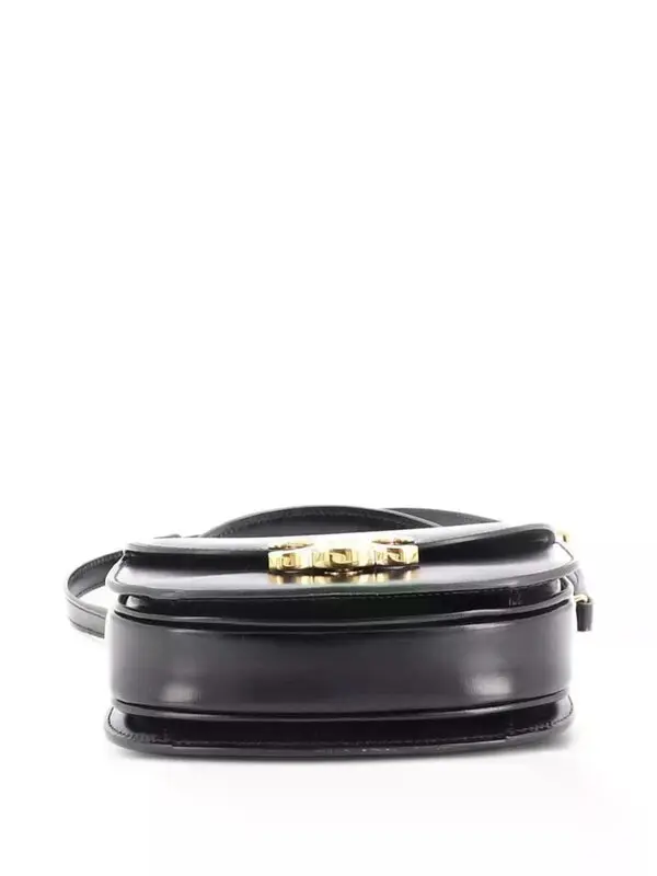 Celine Triomphe Besace Cléa Leather Mini Satchel - Black