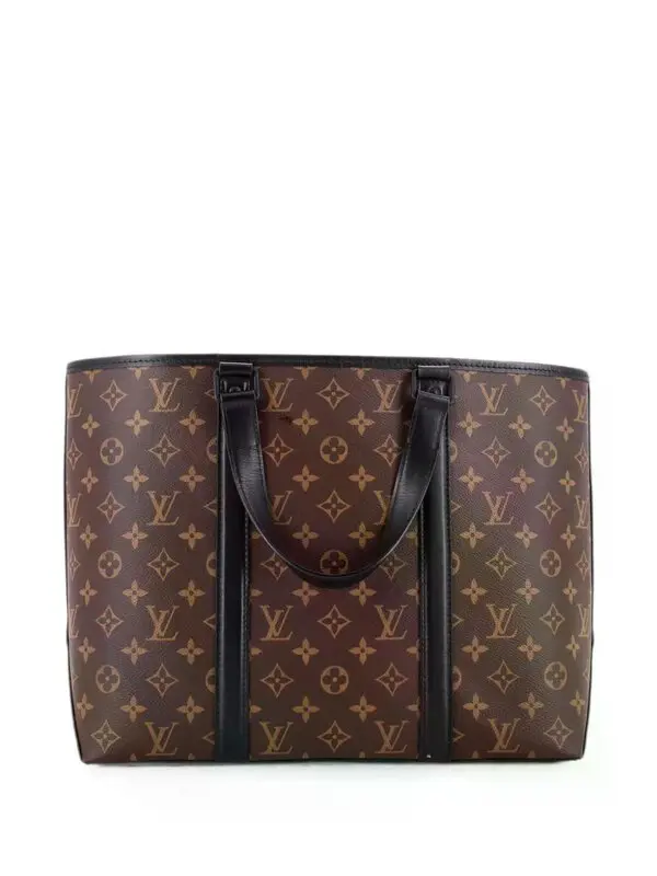 LOUIS VUITTON Weekend Macassar Monogram Canvas Pm Tote Bag