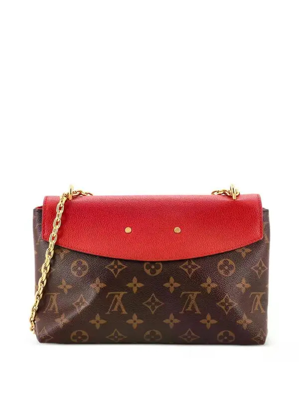 LOUIS VUITTON Saint Placide Handbag Monogram Canvas Shoulder Bag - Red