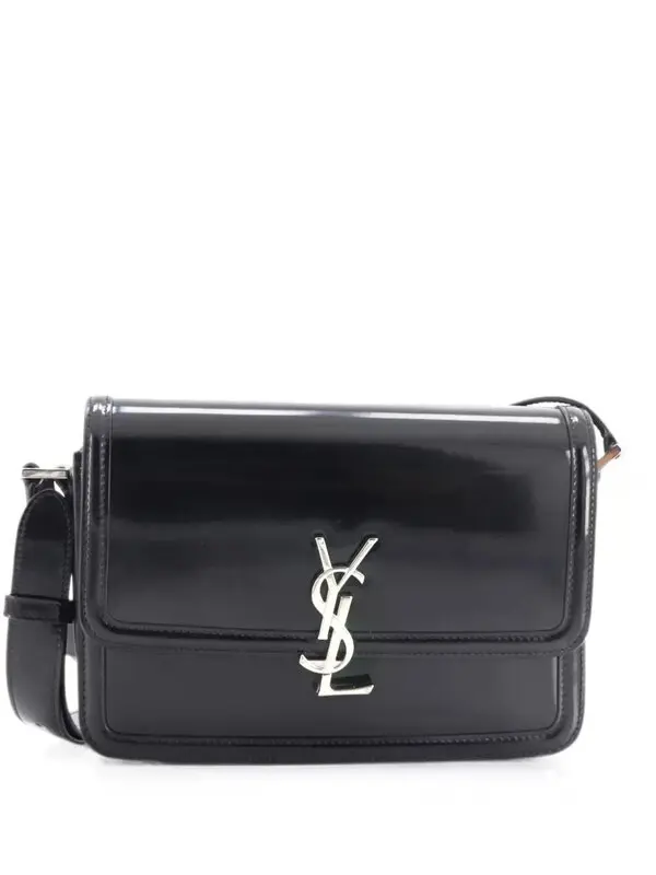 Saint Laurent Solferino Bag Patent Medium Shoulder Bag - Black