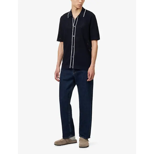 Orlebar Brown Roddy Contrast-piping Knitted Shirt