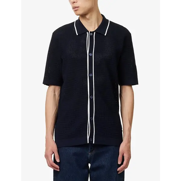 Orlebar Brown Roddy Contrast-piping Knitted Shirt