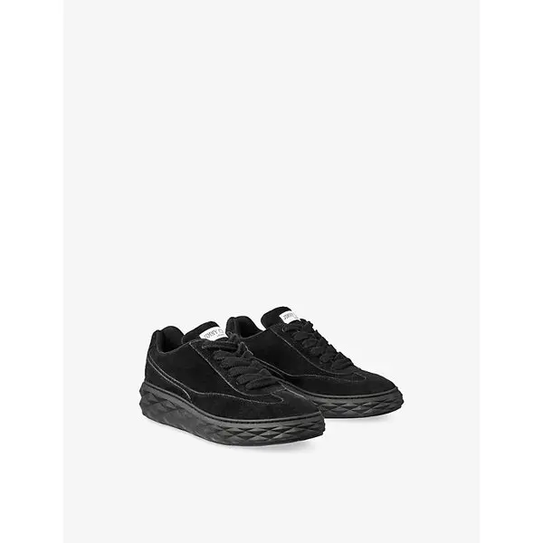 JIMMY CHOO Diamond Maxi Retro M Velvet And Suede Trainers - V Black