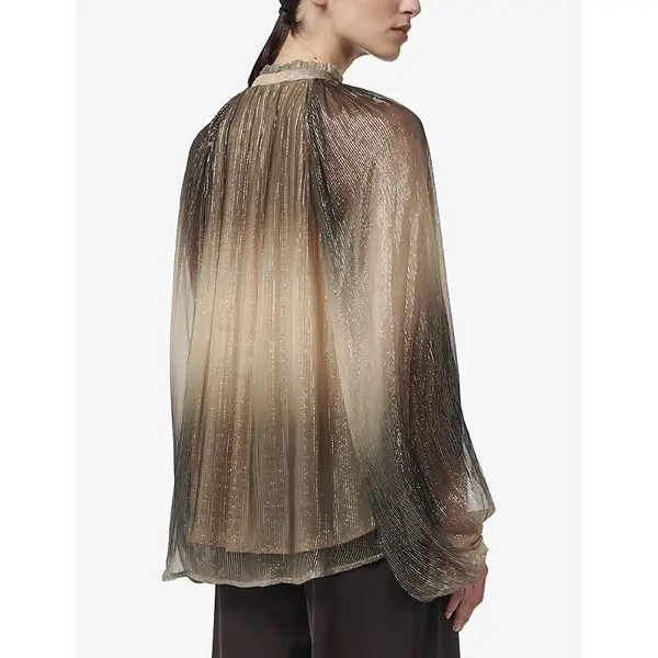 LEEM Lurex Balloon Sleeve Top