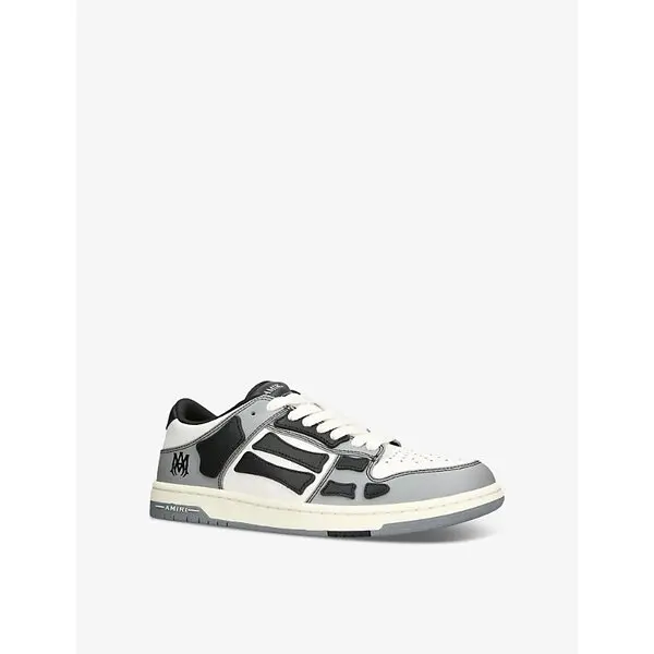 Amiri Varsity Skel Panelled Leather Low-top Trainers