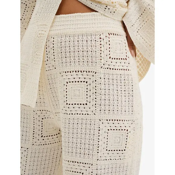 MALINA Aleya Straight-leg Crochet Trousers