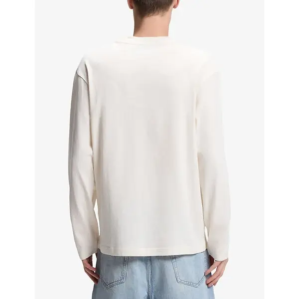 Hugo Branded-print Long-sleeved Cotton-jersey T-shirt