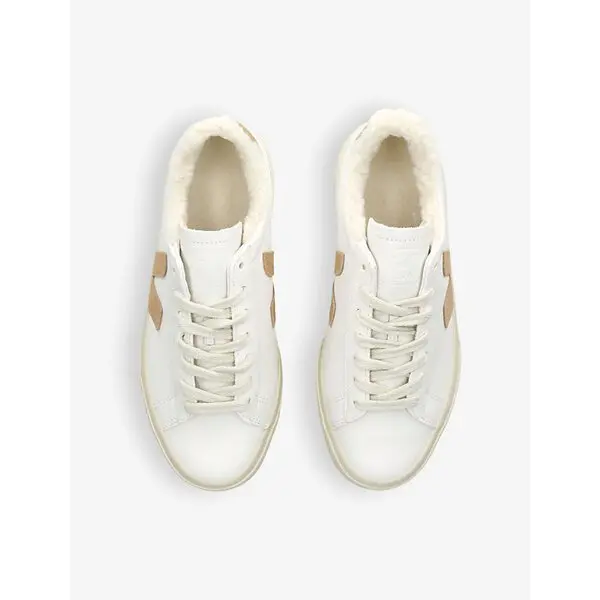 VEJA Campo Winter Shearling-lined Leather Low-top Trainers