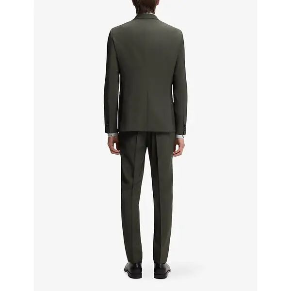 BOSS Single-breasted Slim-fit Stretch-wool Suit