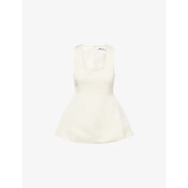 Oddmuse Volume Sleeveless Woven Top - Cream