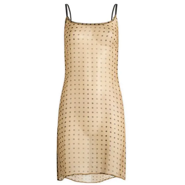 FRUITY BOOTY Nonna Polka Dress - Tan