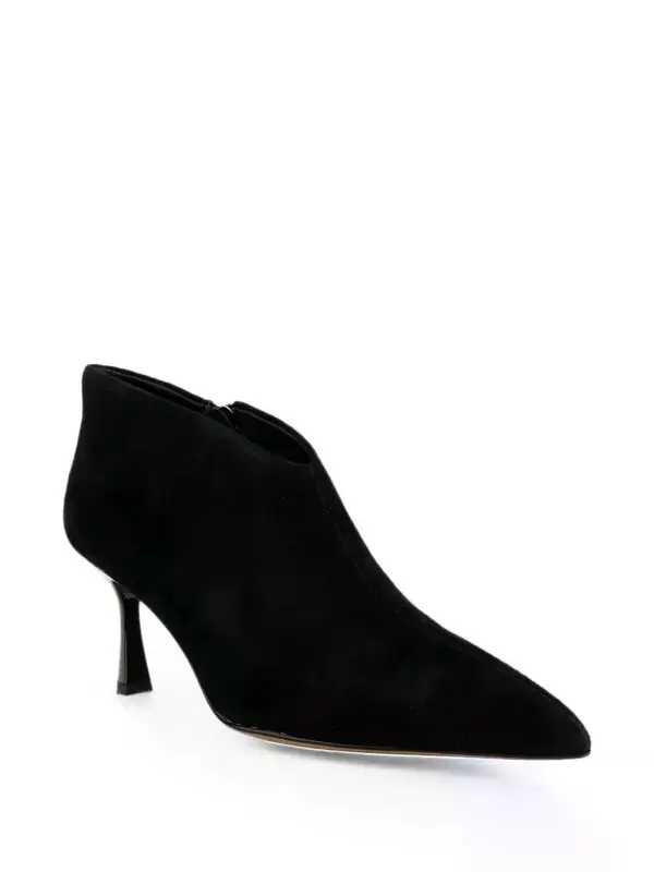 LINDA BAUMANN Pointed-toe Suede Ankle Boots