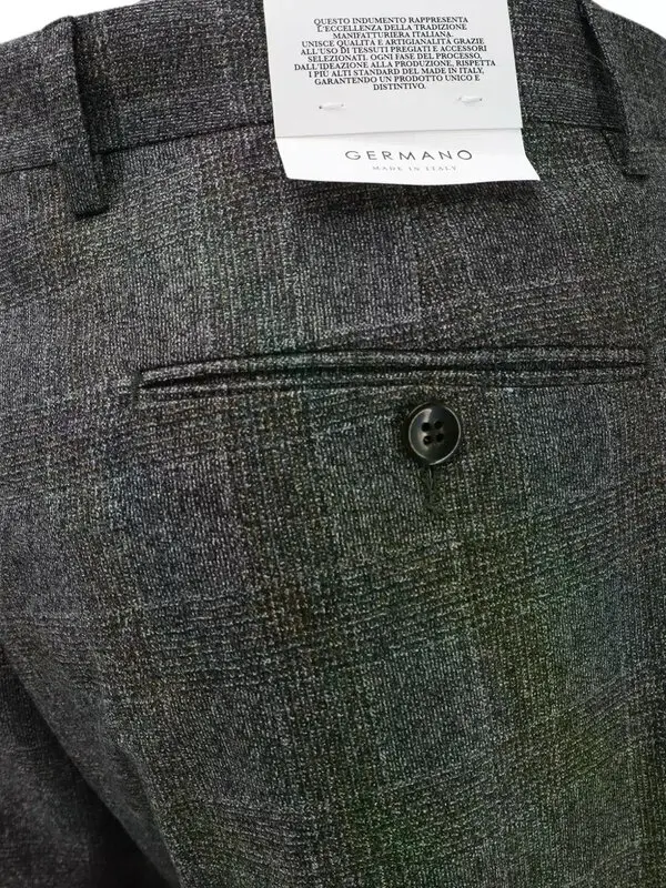 GERMANO 1952 Check-pattern Pleated Trousers
