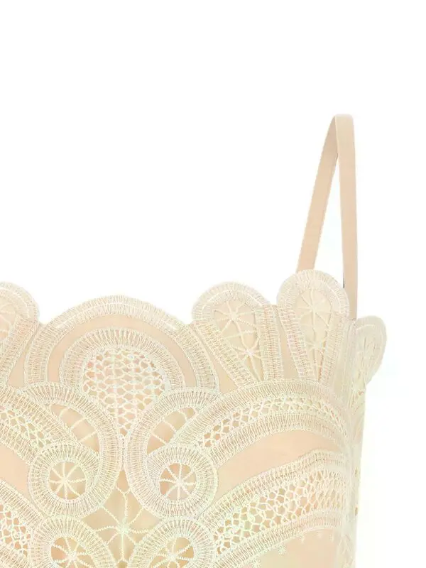 Elie Saab Macramé Scalloped Bralette