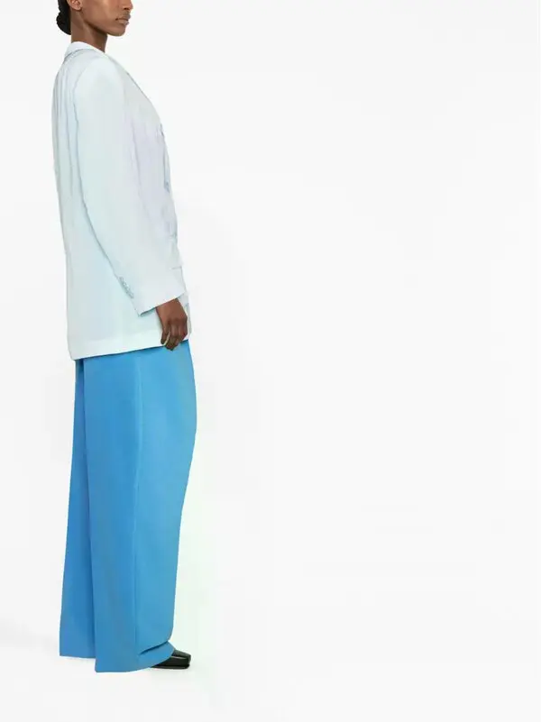 Sportmax Fitted Double-breasted Button Blazer - Blue