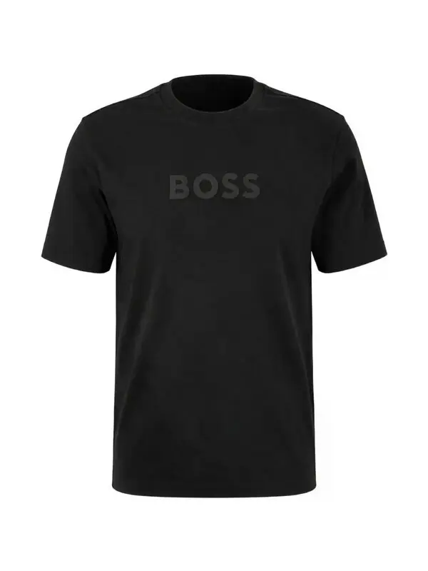 BOSS Logo-print Cotton T-shirt - Black