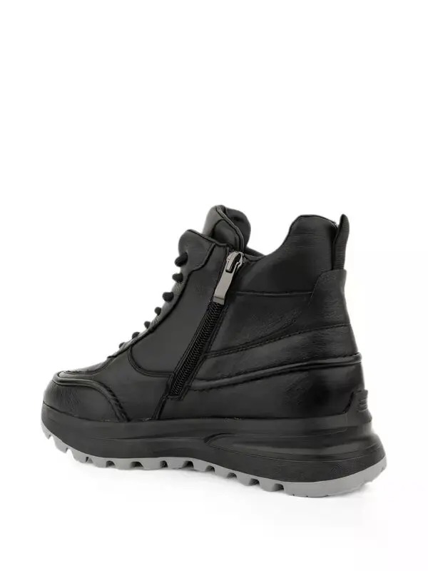 LINDA BAUMANN Lace-up Side-zip Sneakers