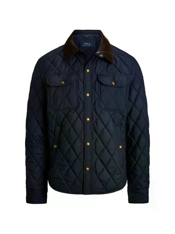 Polo Ralph Lauren Corduroy-collar Quilted Jacket - Blue