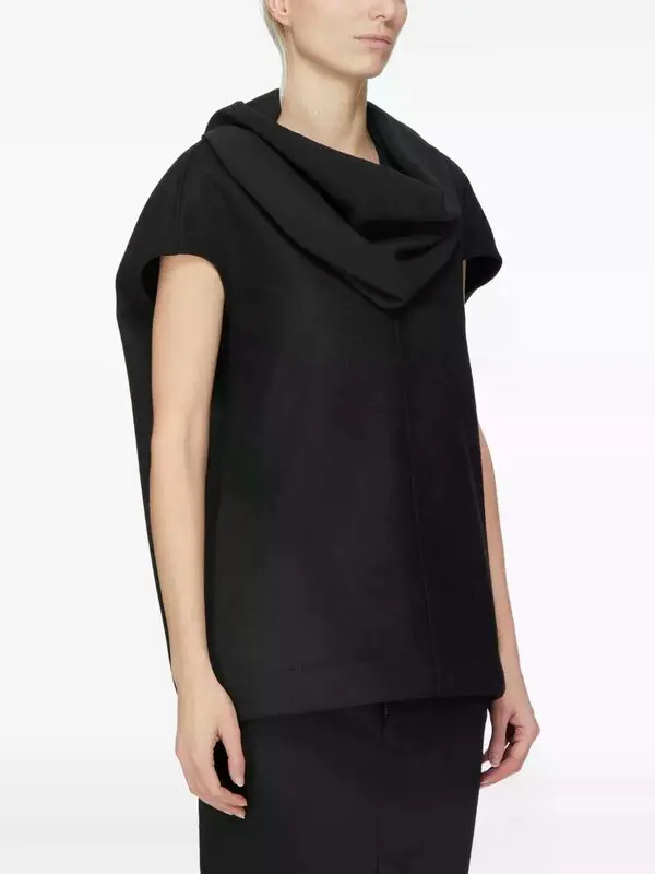 Rick Owens Draped Neck Sleeveless Top - Black