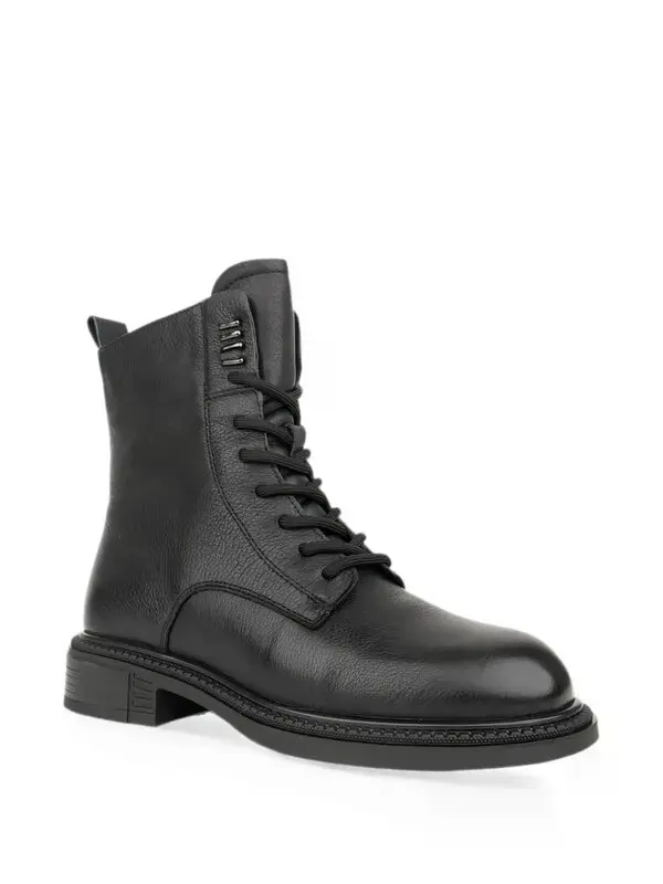 LINDA BAUMANN Leather Lace-up Ankle Boots
