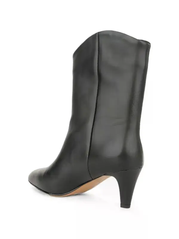 LINDA BAUMANN Pointed-toe Leather Boots