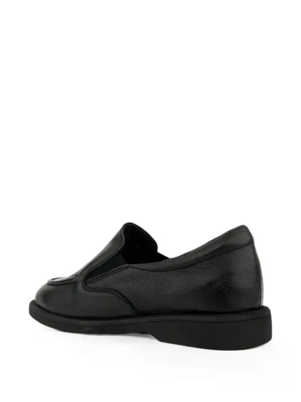 LINDA BAUMANN Grainy Leather Loafers