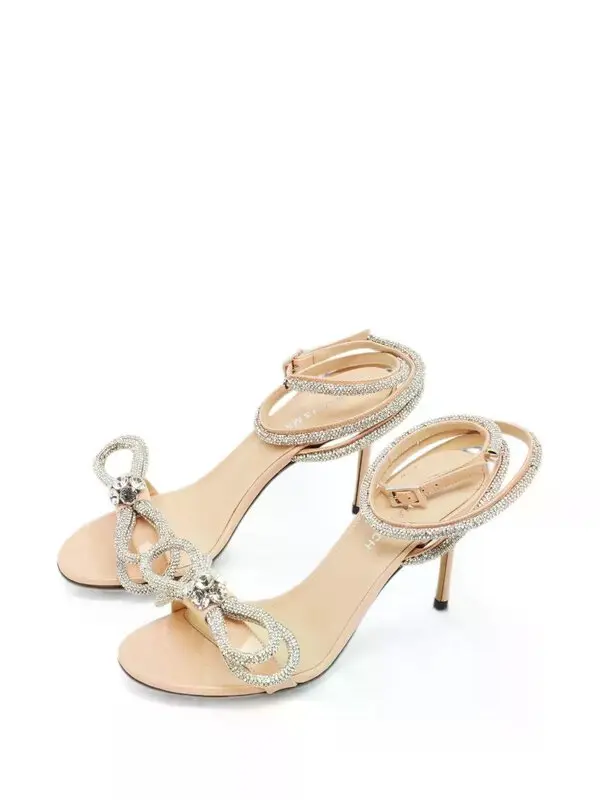 Mach & Mach Double Bow Patent Leather Sandals