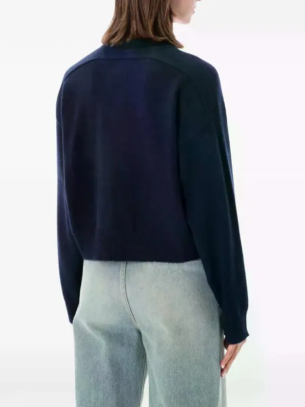 Loulou De Saison V-neck Fine-knit Sweater - Blue