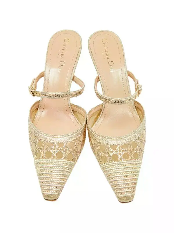 Dior Tone Cannage Crystal Mules