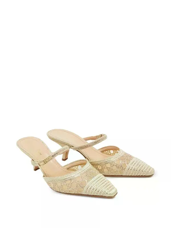 Dior Tone Cannage Crystal Mules