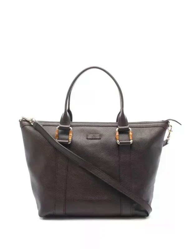 Gucci 2000s Bamboo Calf Leather Tote Bag