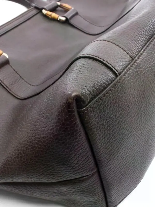 Gucci 2000s Bamboo Calf Leather Tote Bag
