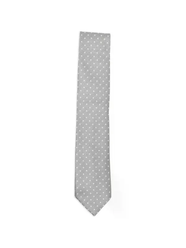 TOM FORD Polka-dot Silk Tie - Grey