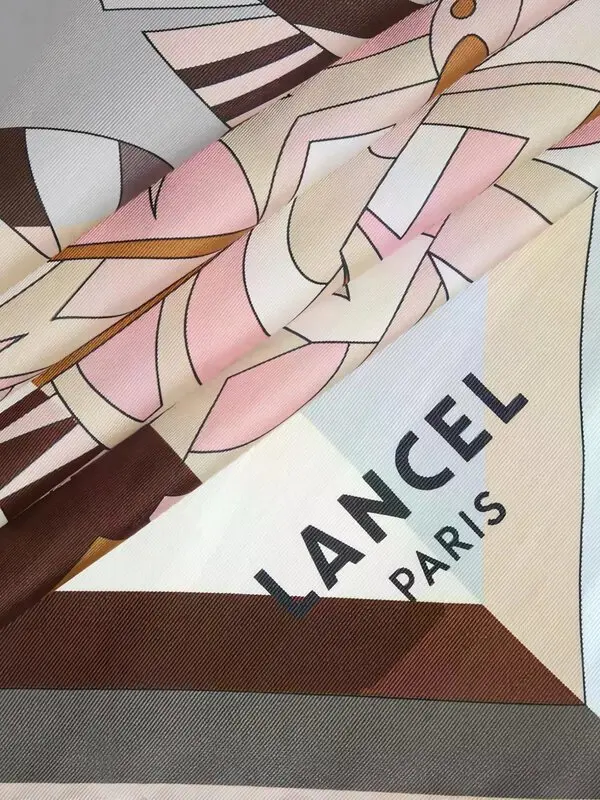LANCEL Arabesque Duo-pattern Silk Scarf