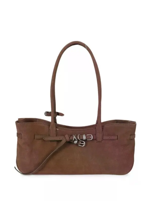 MARGESHERWOOD Grandma Buckle-detail Nubuck East-west Bag - Brown