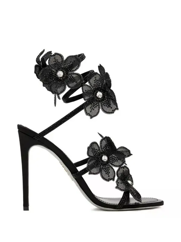 Rene Caovilla Floral Embellished Sandals