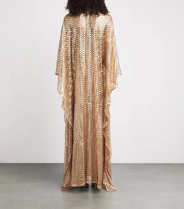 TALLER MARMO Sequinned Deserto Maxi Kaftan Dress