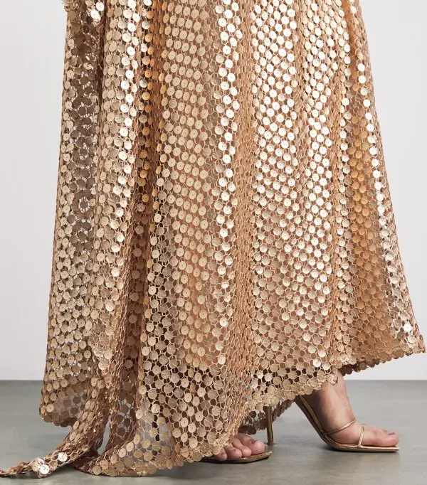 TALLER MARMO Sequinned Deserto Maxi Kaftan Dress
