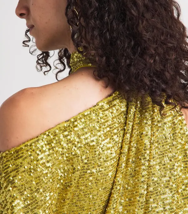 TALLER MARMO Sequinned Atlas Disco Maxi Dress