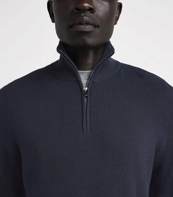 Sease Virgin Wool Quarter-zip Sweater
