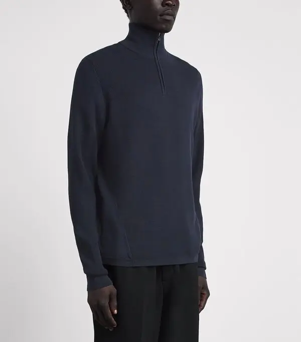 Sease Virgin Wool Quarter-zip Sweater