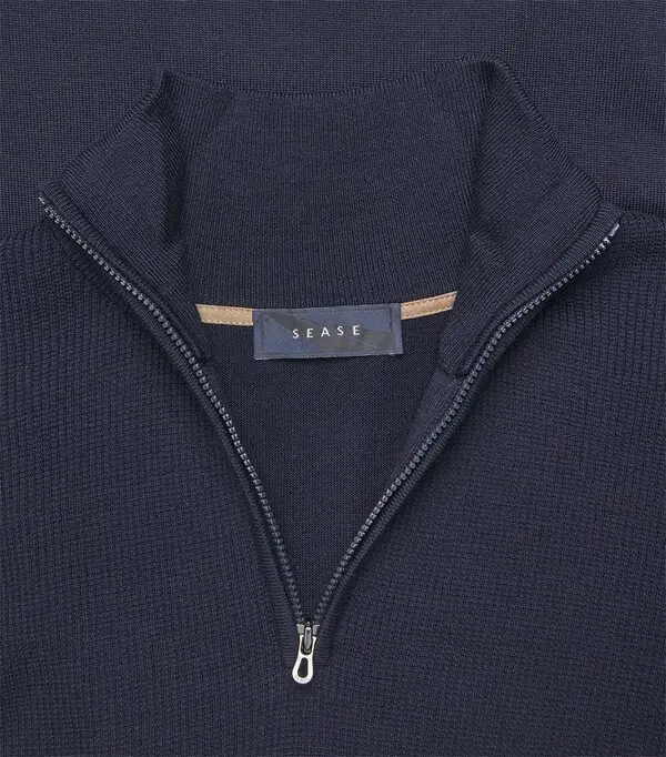 Sease Virgin Wool Quarter-zip Sweater