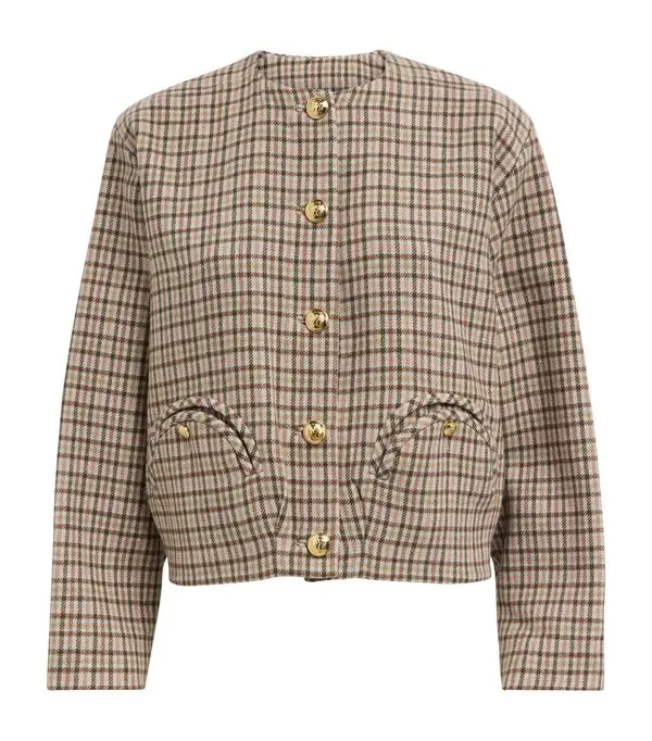 BLAZÉ MILANO Virgin Wool-cashmere Check Altai Jacket