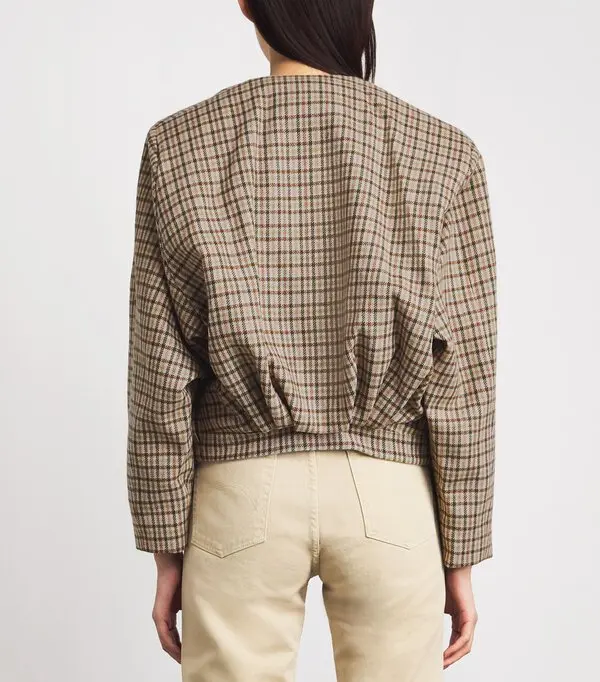 BLAZÉ MILANO Virgin Wool-cashmere Check Altai Jacket