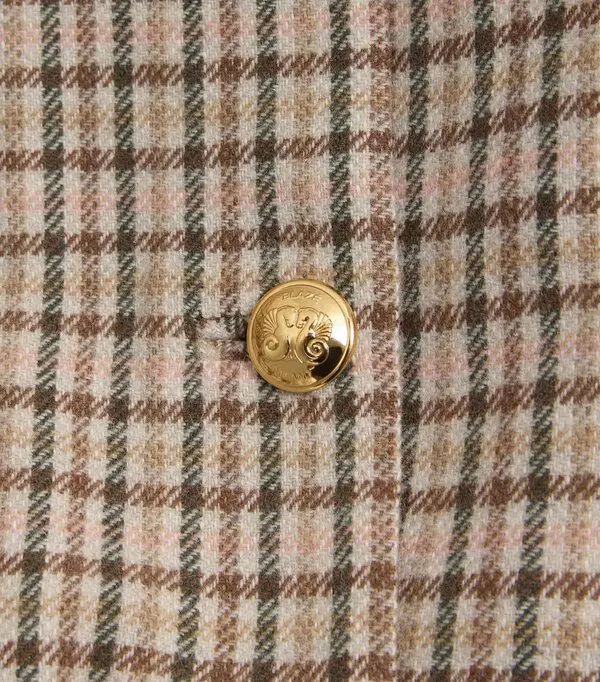 BLAZÉ MILANO Virgin Wool-cashmere Check Altai Jacket