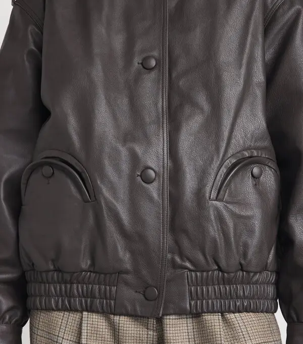 BLAZÉ MILANO Charlie Leather Bomber Jacket